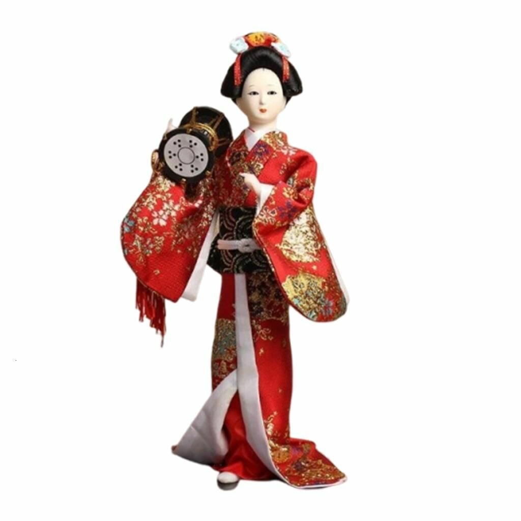 Статуэтка Гейши в Кимоно: Азиатское Украшение для Коллекций, - Стиль B