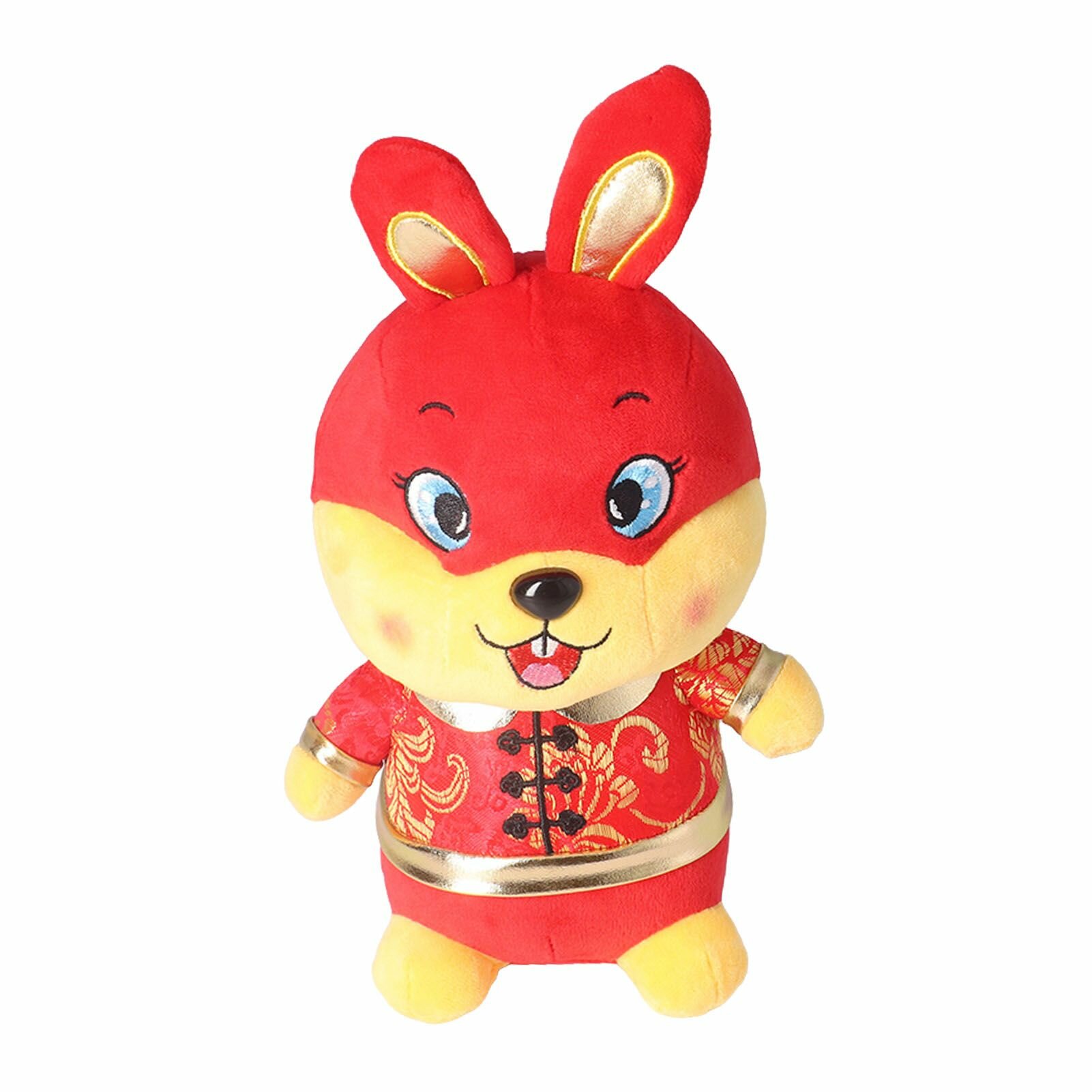 Новогодний плюшевый кролик 7.9 дюйма, красный, для украшения дома