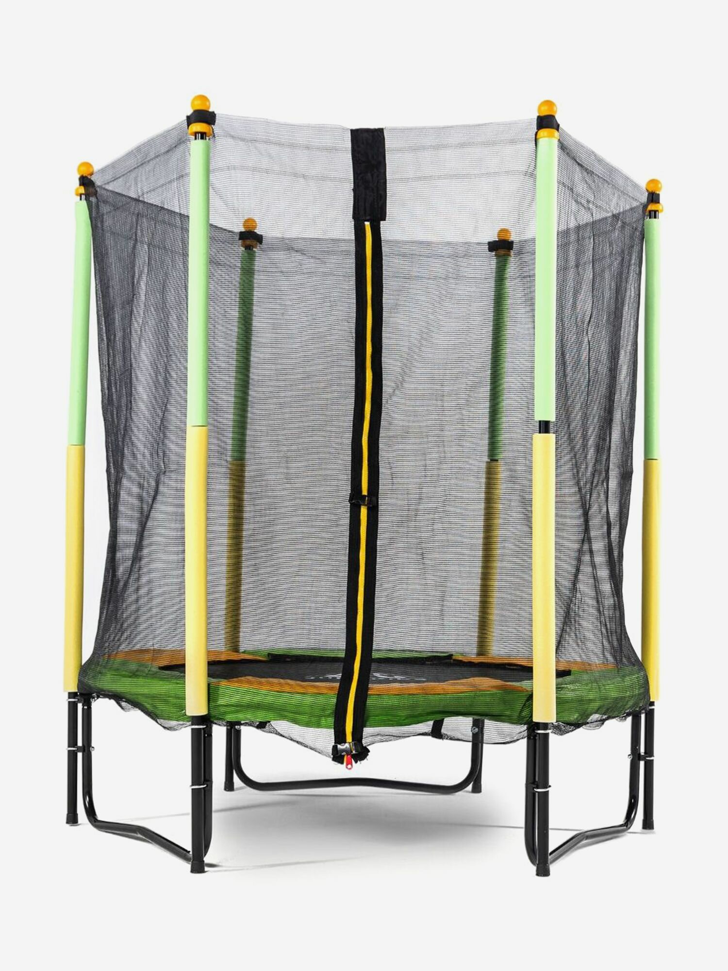 Батут DFC JUMP KIDS 55" 55INCH-JD-GY зеленый/желтый, сетка (137см)
