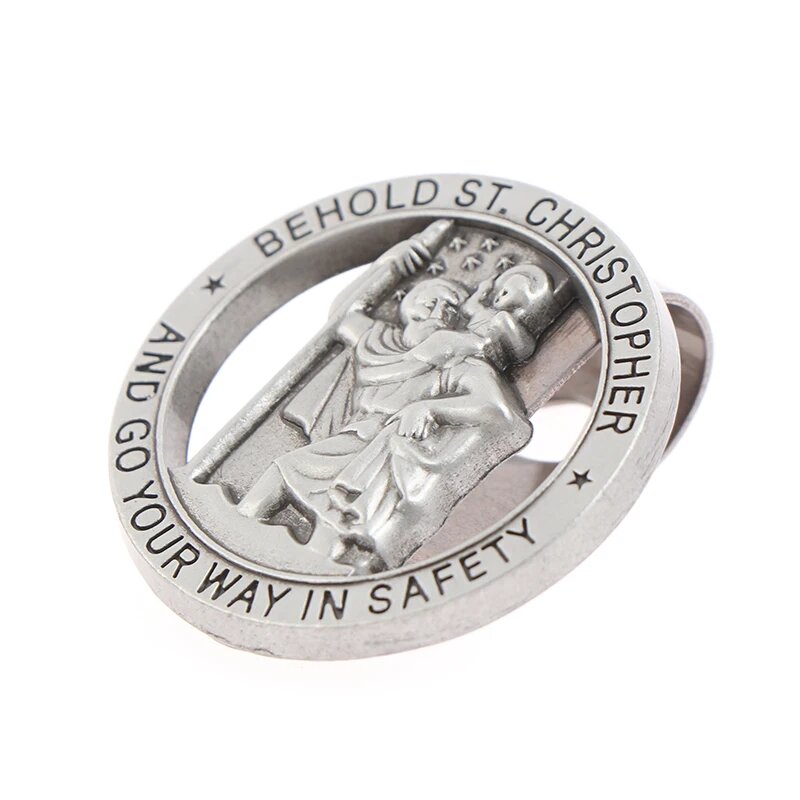 Медаль Святого Кристофера, автомобиль Святой Кристофер, козырек, зажим для автомобильного солнцезащитного козырька, аксессуары