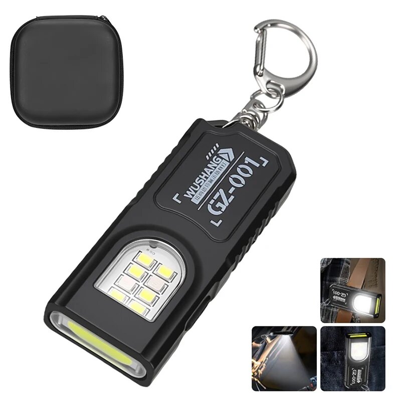 Фонарик COB WUSHANG GZ-001 с USB зарядкой, 1PC with Box