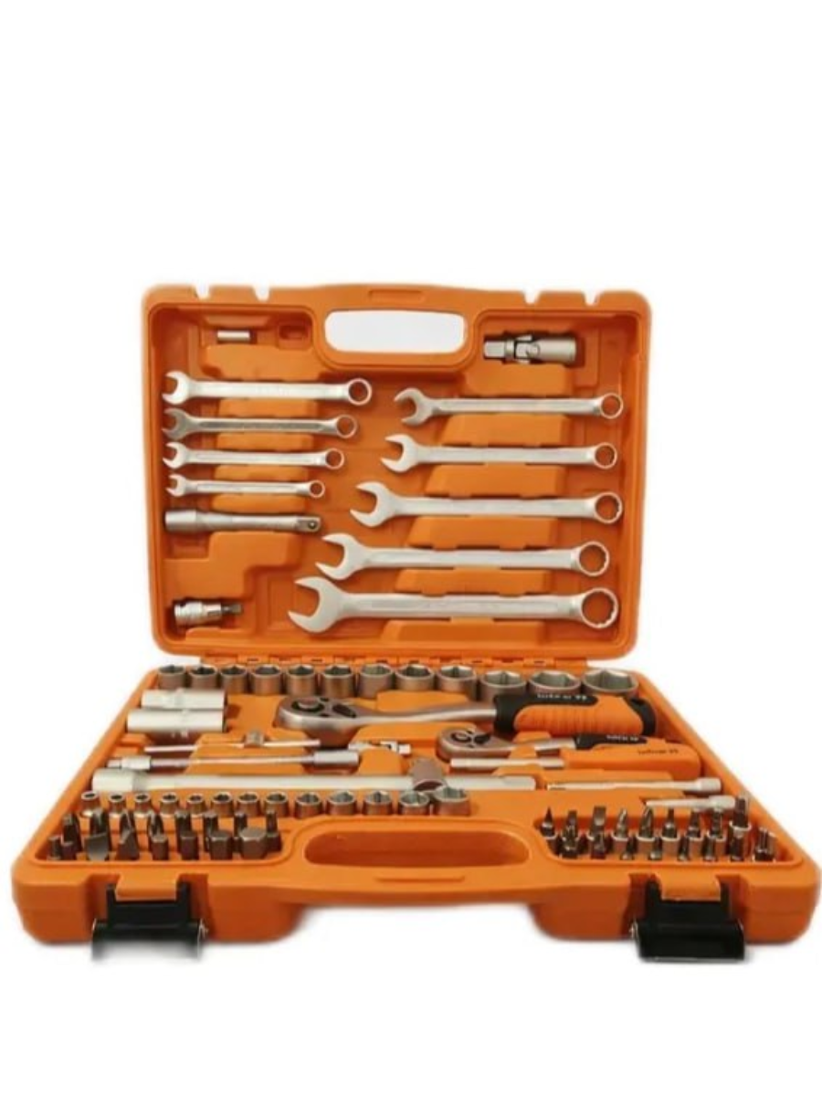 Набор инструментов Bohrer, углеродистая сталь, 82 шт, кейс, гибкие удлинители