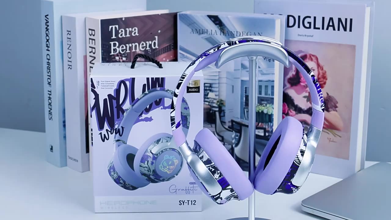 SY - T12 Наушники с граффити и Bluetooth с длительным временем работы, беспроводные игровые наушники в стиле Гуофэн