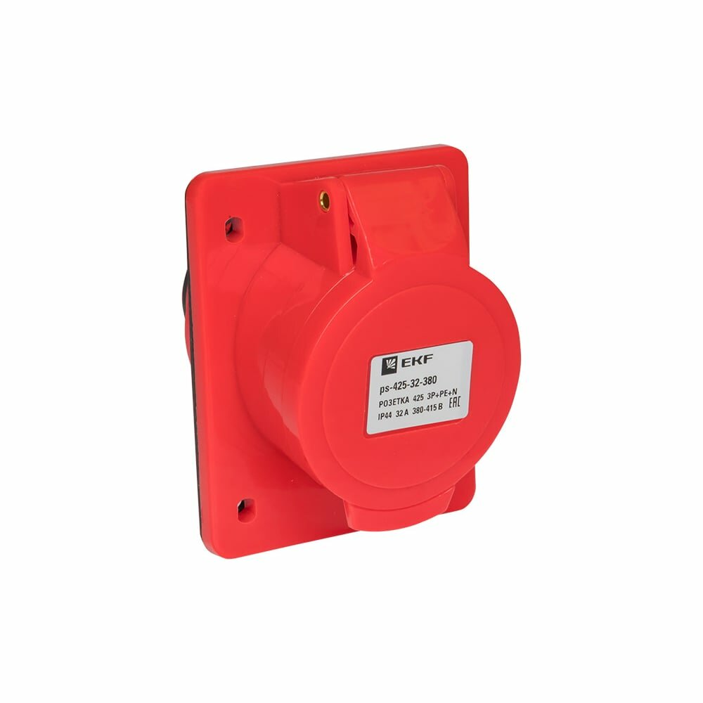 Розетка стационарная внутренняя EKF 425 3Р+РЕ+N 32А 380В IP44 ps-425-32-380