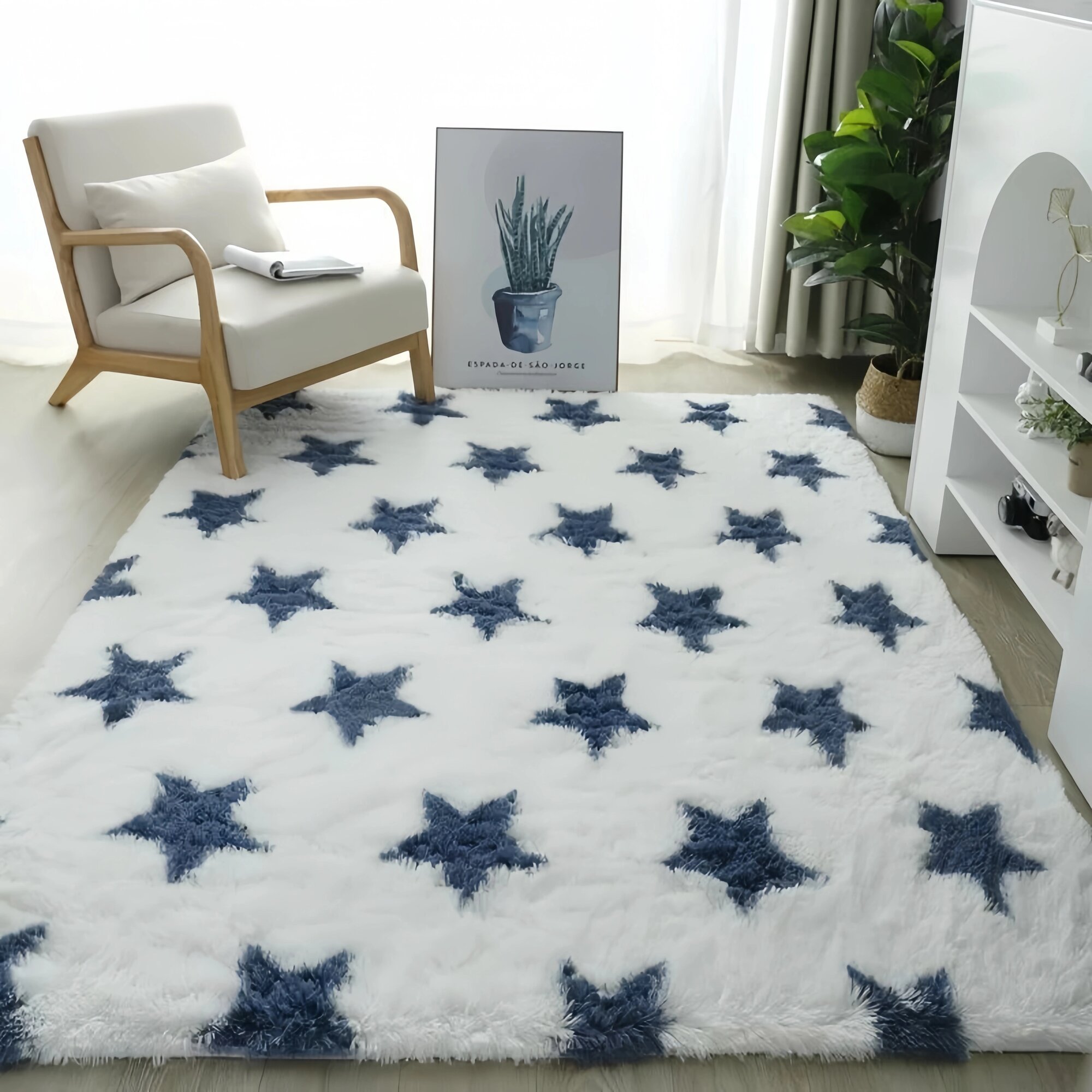 Мягкий, плюшевый ковер с градиентным рисунком в технике тай-дай для гостиной.80*120 cm