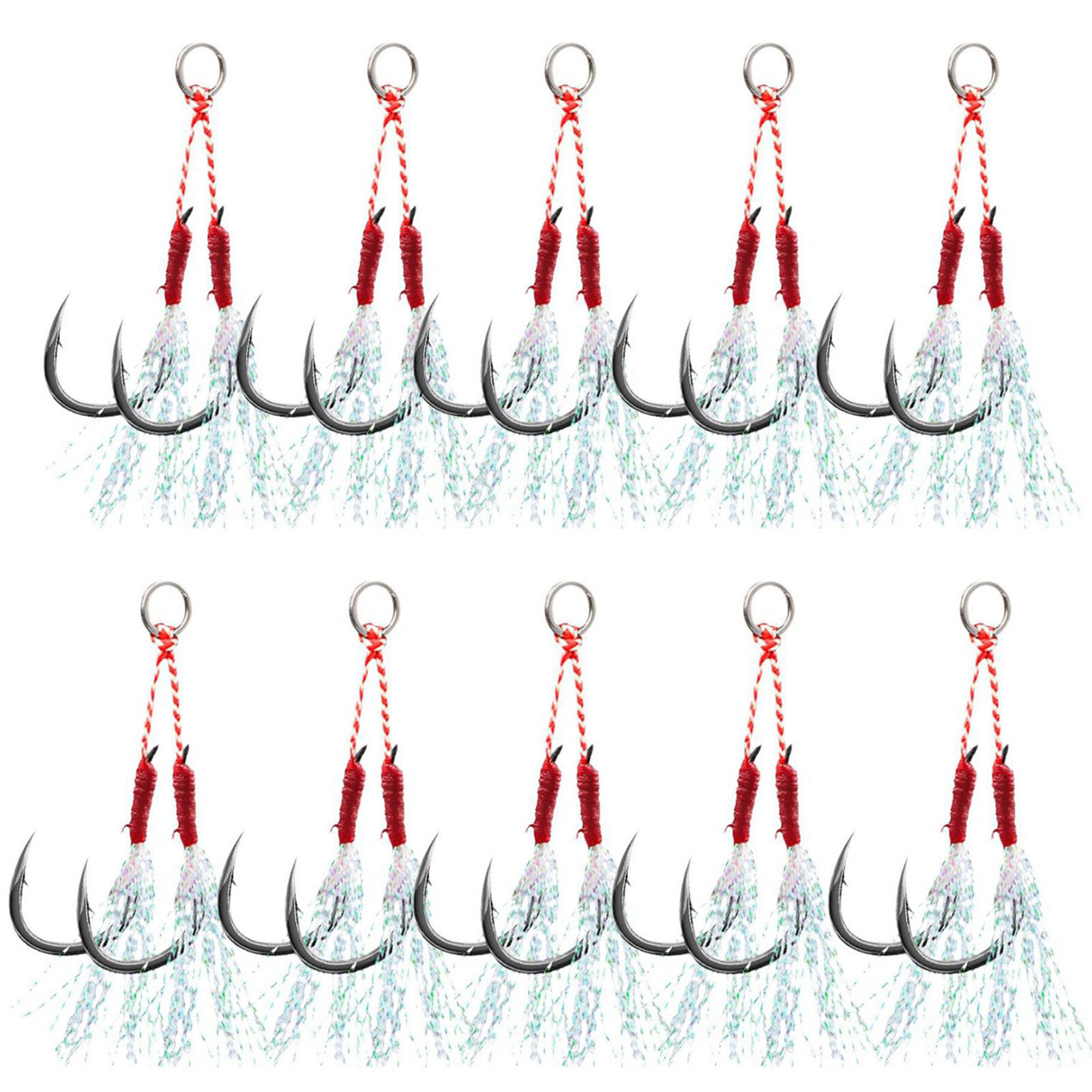 10pcs Набор Удочки для Тяги Барберированные Карповые Удочки с Пухом и Разделительными Кольцами Морские Удочки Для Летней Рыбалки Материал Сталь Модели 12# 13# 14# 15# 16# 17# 18# 19# 20# (по выбору)