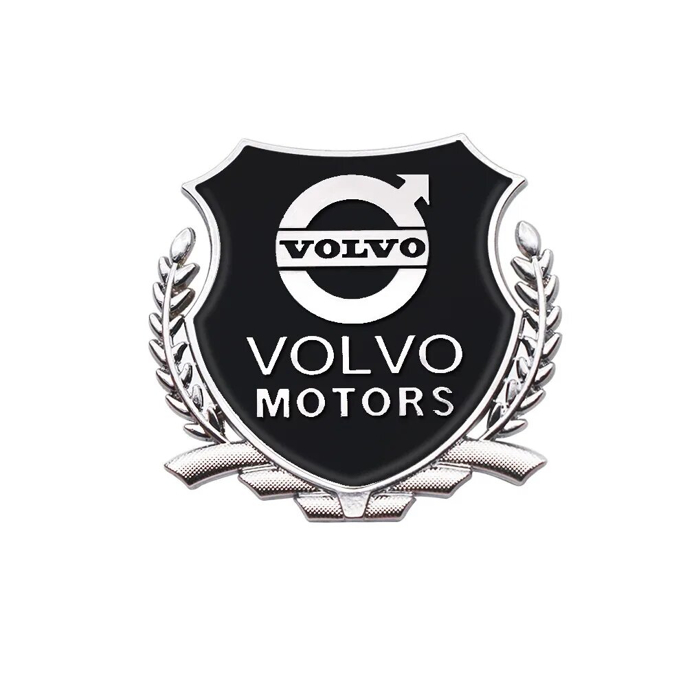 Металлическая эмблема Volvo Motors на багажник, серый