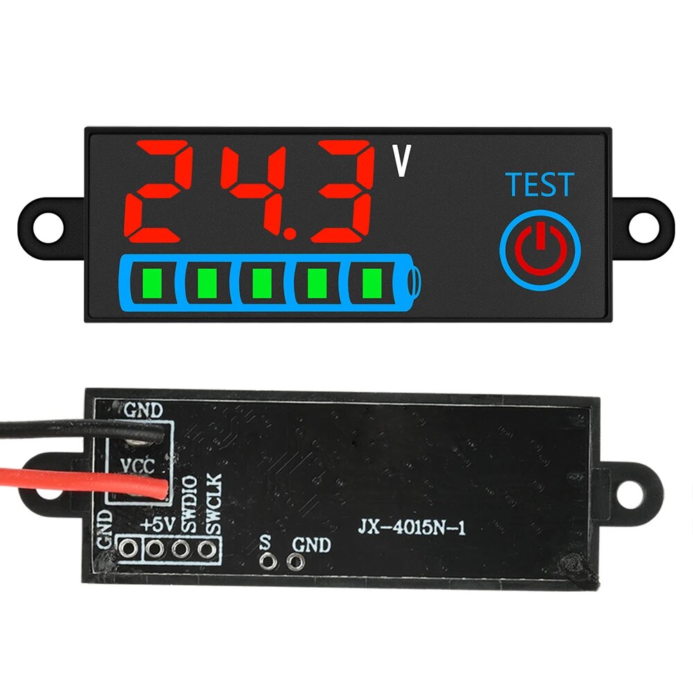 Модуль индикации заряда аккумулятора 12-48В Red