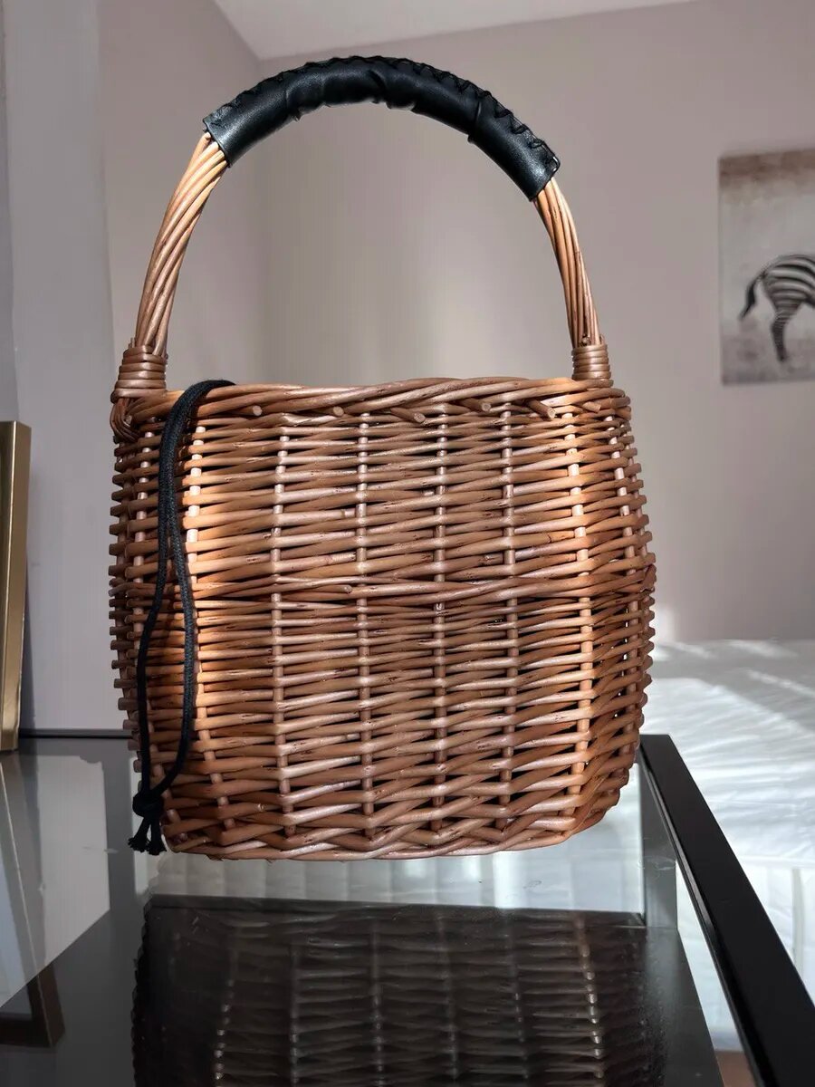 Сумка корзина плетеная