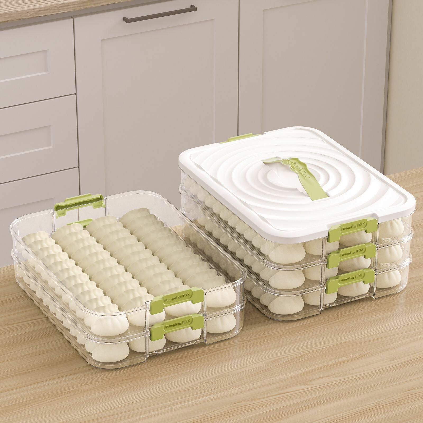 Коробка для пельменей, холодильник, морозильная коробка, многослойный поддон для замороженных пельменей, домашняя коробка для пельменей, коробка для хранения wonton из пищевого материала, большой объем