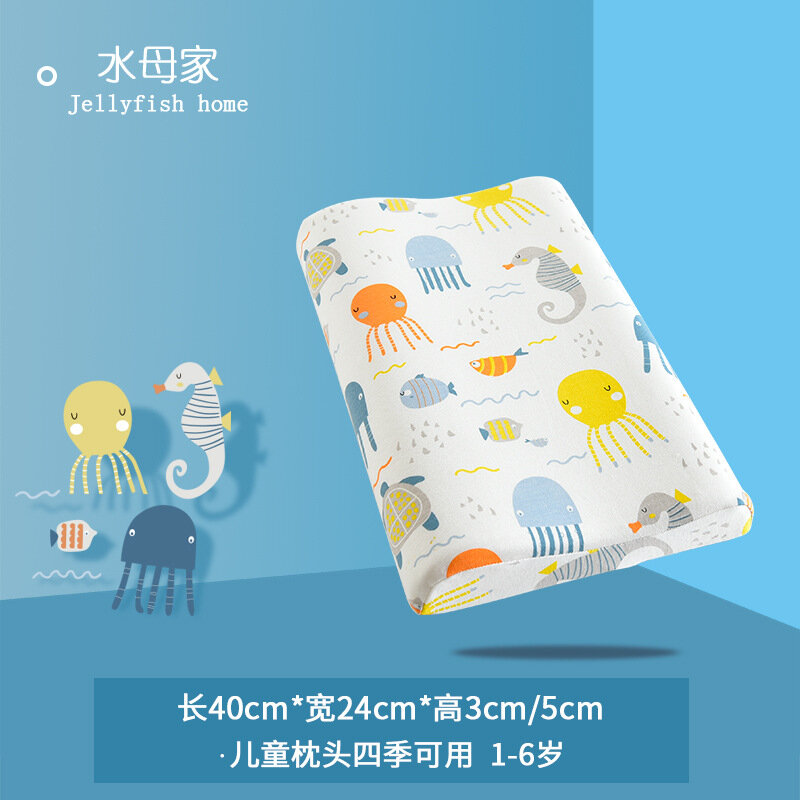 Подушка для поддержки шеи из чистого хлопка с пеной памяти Candy Teddy для учеников начальной школы, младенцев, малышей, детей в детском саду в возрасте от 1 до 12 лет