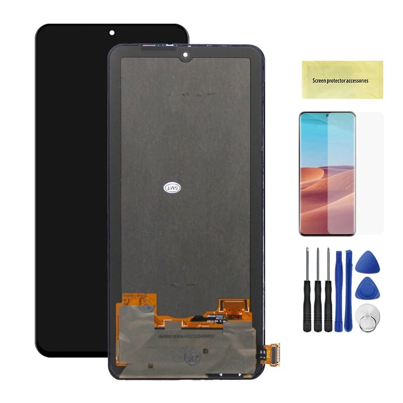 AMOLED 6,67 'для Xiaomi Poco F3/F3 Pro, ЖК-дисплей с рамкой, сенсорная панель, дигитайзер для Poco F3 M2012K11AG, замена экрана