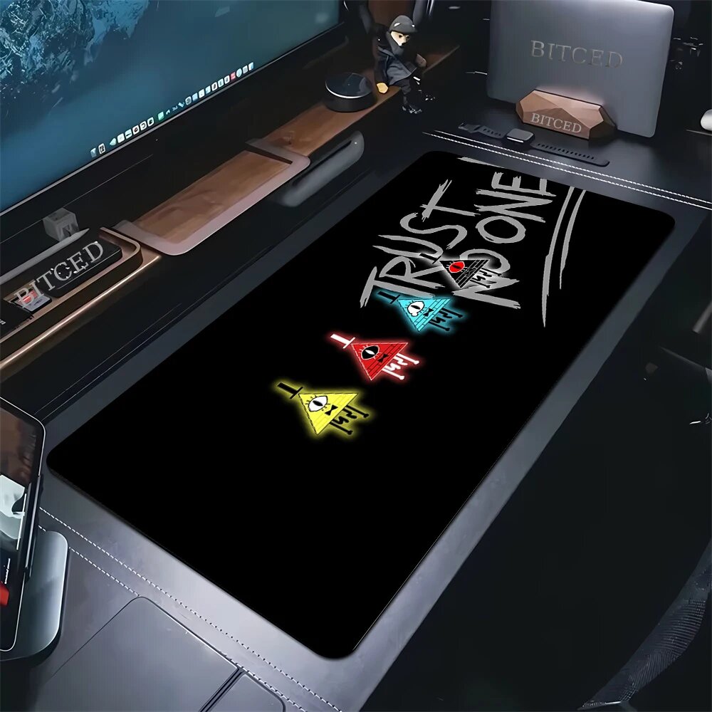 Xxl Bill Cipher Mousepad Computer Notebook Non-slip Keyboard Desk Mat Gamer Gravity Fall HD Mouse Pad Office Accessories Mats
