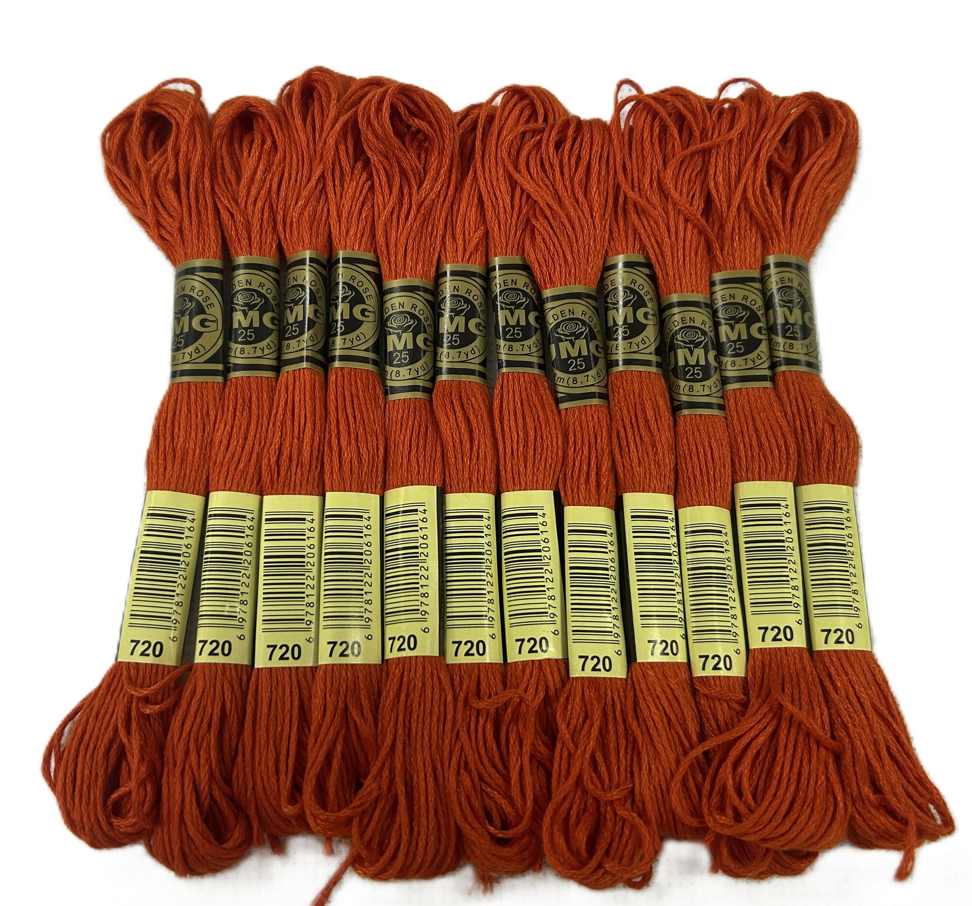 Нитки для вышивания JMC мулине (150-3866) 100% полиэфир 12 штук x 8 м