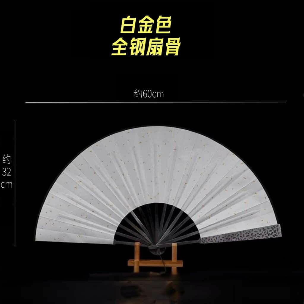 Чёрный железный веер с кованым узором, цельнометаллическими спицами, поверхностью из шёлковой ткани, складной веер, традиционный китайский веер, холодное оружие.