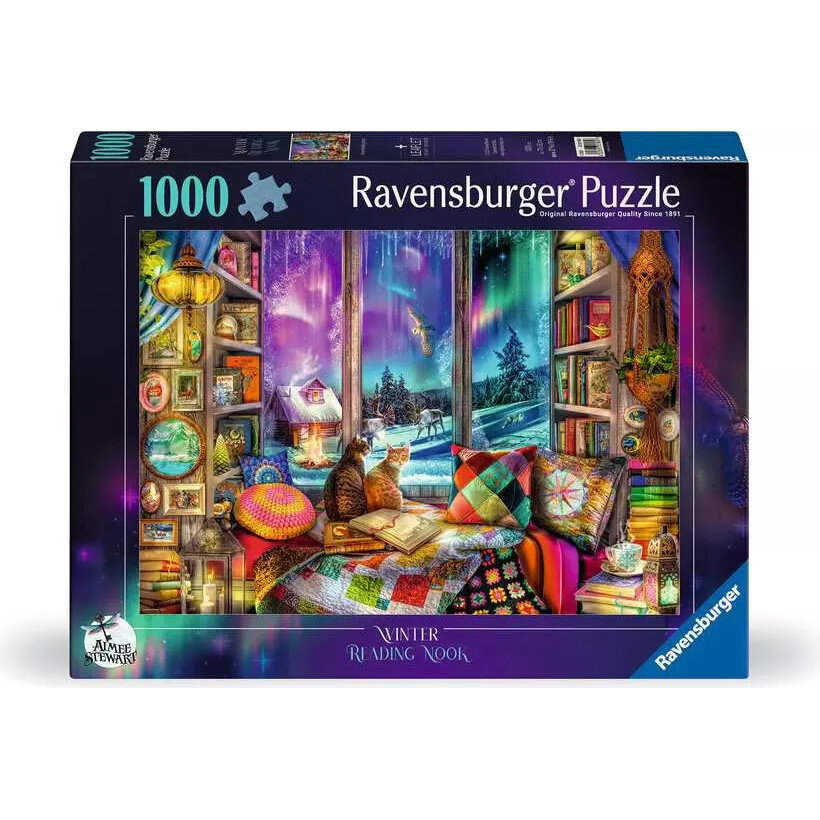 Пазл Ravensburger 1000 Зимний уголок для чтения, арт.01585, классический