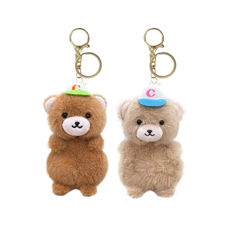 Плюшевая подвеска унисекс BEAR FORT "Медвежонок Бейсболист", 13 см, 1 пара, Beige Baseball Bear