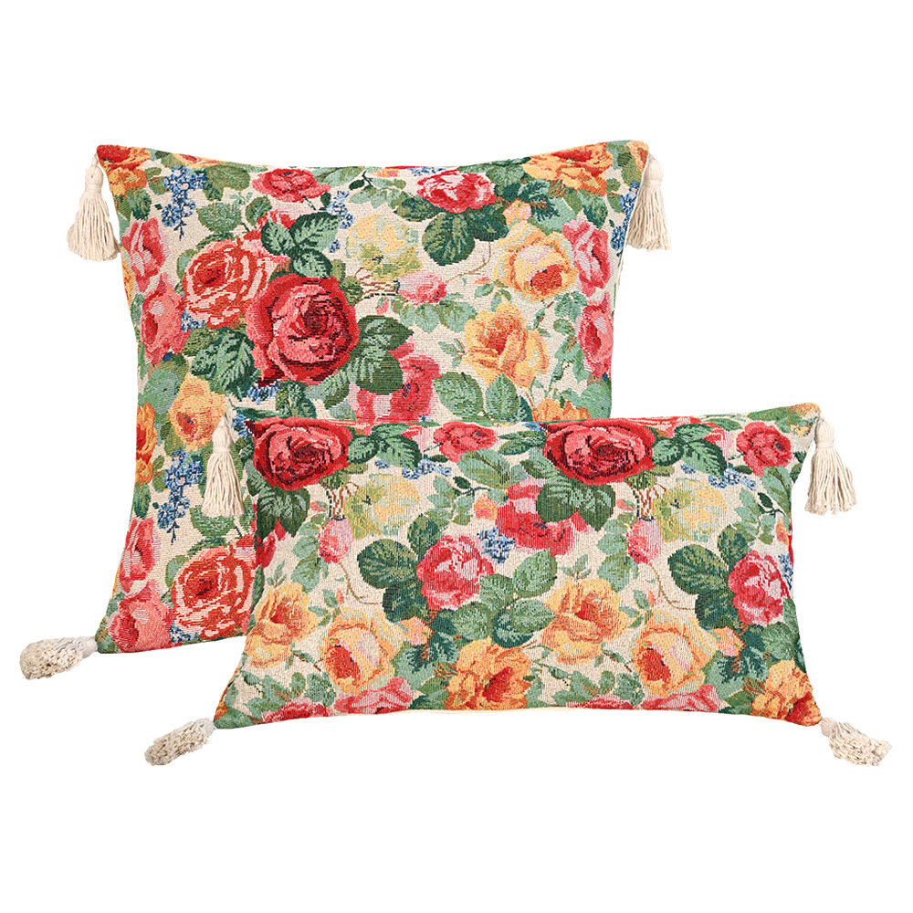 Европейский стиль хлопковая льняная жаккардовая подушка для дивана, подушка для гостиной, подушка для поясницы, прикроватная подушка, чехол для подушки в американском стиле с наполнителем, большая подушка