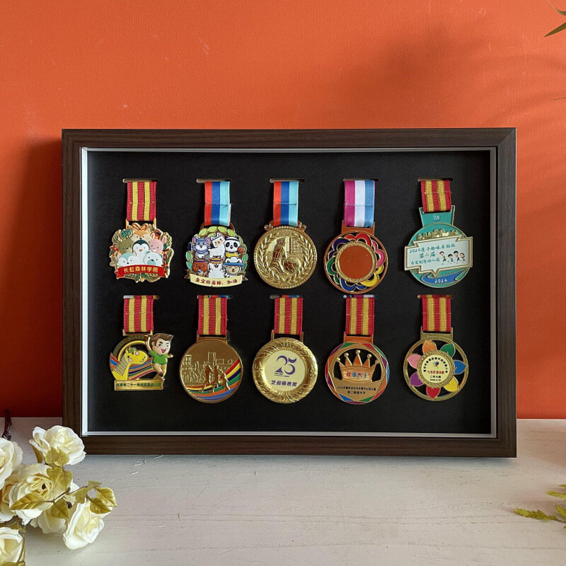 Рамка для медалей марафона, хранение медалей спортивных соревнований, настенная подвесная рамка с перфорацией