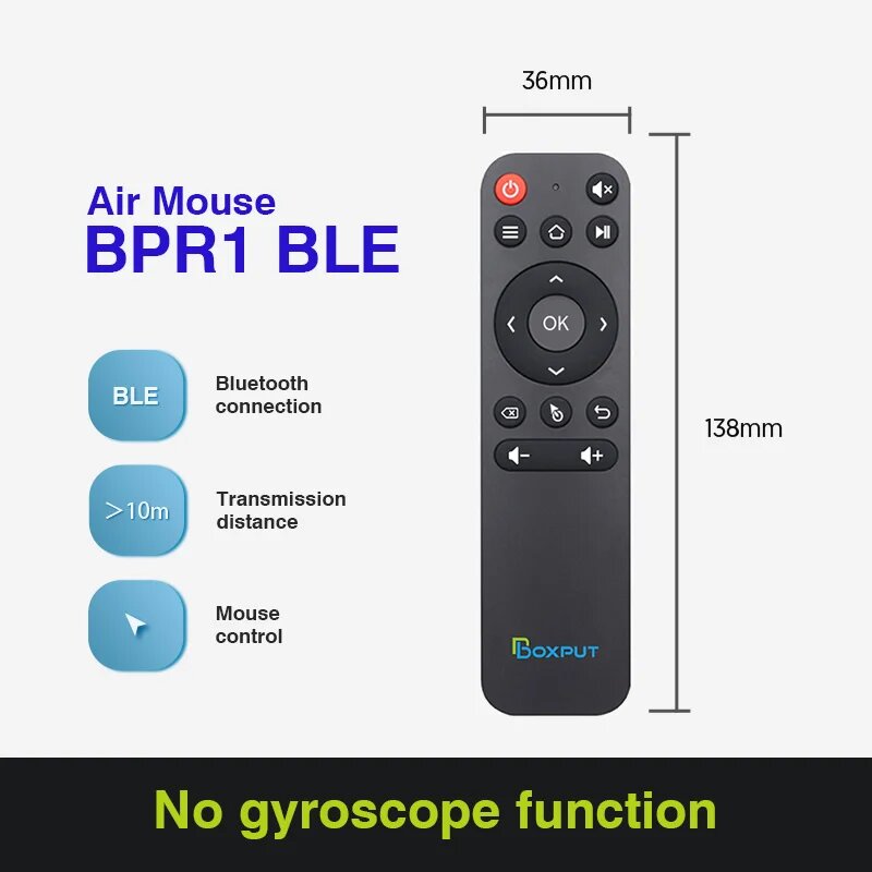 Беспроводной пульт дистанционного управления BPR1 BPR1S Plus для Android TV Box и ПК BPR1 NO Gyro