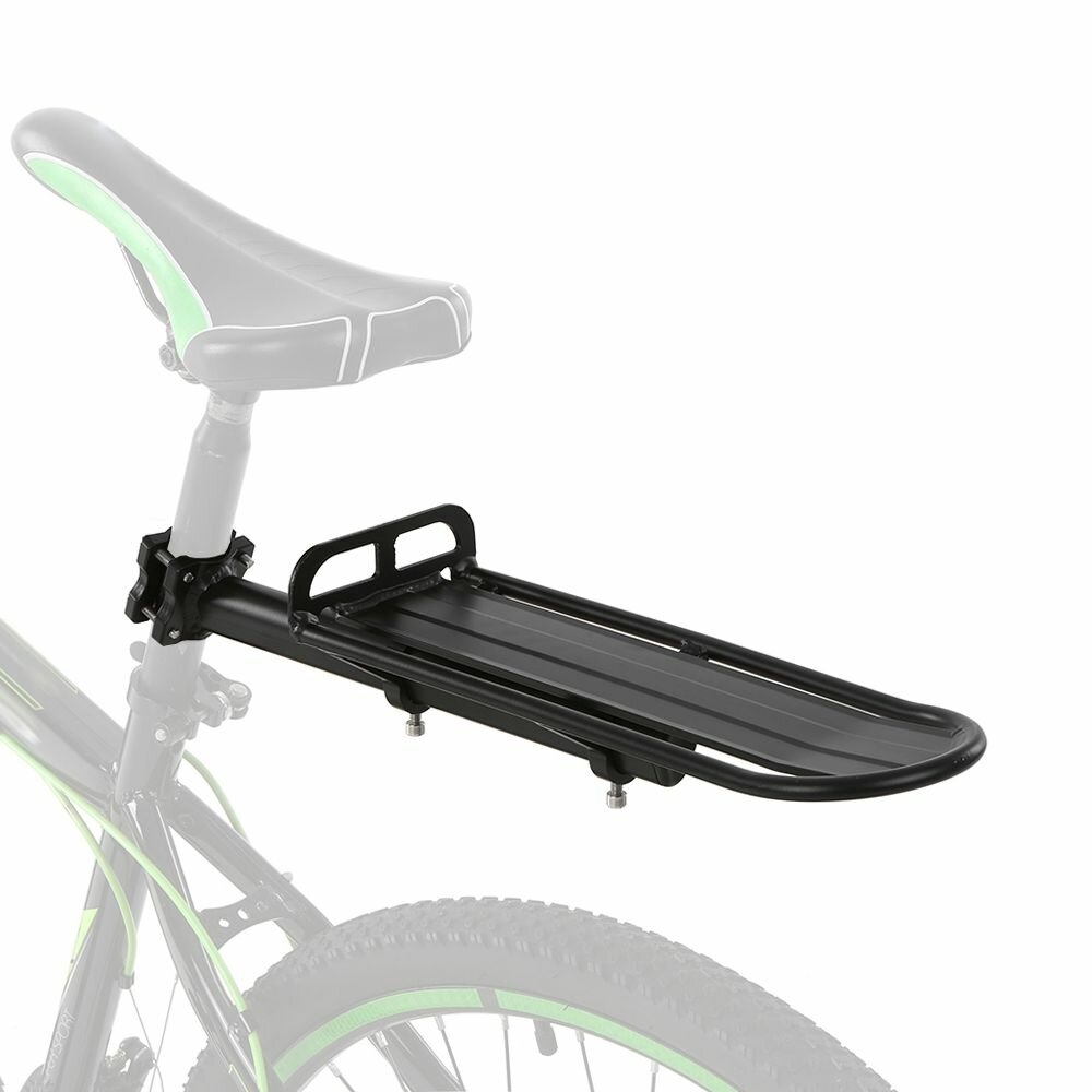 Велобагажник задний из алюминиевого сплава, регулируемый на подседельный штырь 22–32 мм, нагрузка до 9 кг