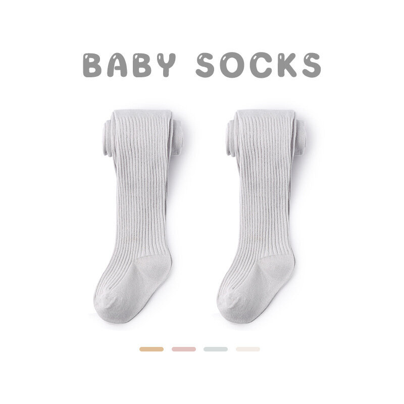 Леггинсы для девочек, большие PP, новорожденные колготки, весна-осень, однотонные, колготки с ножками для девочек, из чесаного хлопка