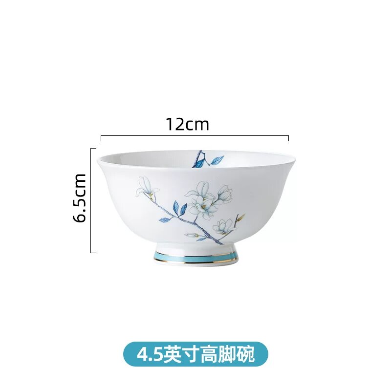 Набор посуды из костяного фарфора: новые тарелки в китайском стиле, керамические тарелки для завтрака 2023 года, набор