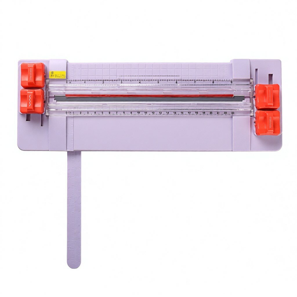 KW-trio 4in1 Миниатюрный Паперный Триммер Ротационный Нож Длина Реза 23см для Ширины Бумаги A3 A4 Настольная Машина для Режки Бумаги с Вспомогательными Линейками для Прямых Волнообразных Точечных Гребенчатых Линий Картонных Бумаг Фотографий Модель 13045