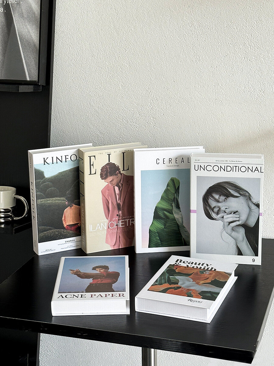 Скандинавский минималистичный имитация книги, декоративная книга, украшение для книжной полки, модель для кабинета, книга для декора рабочего стола