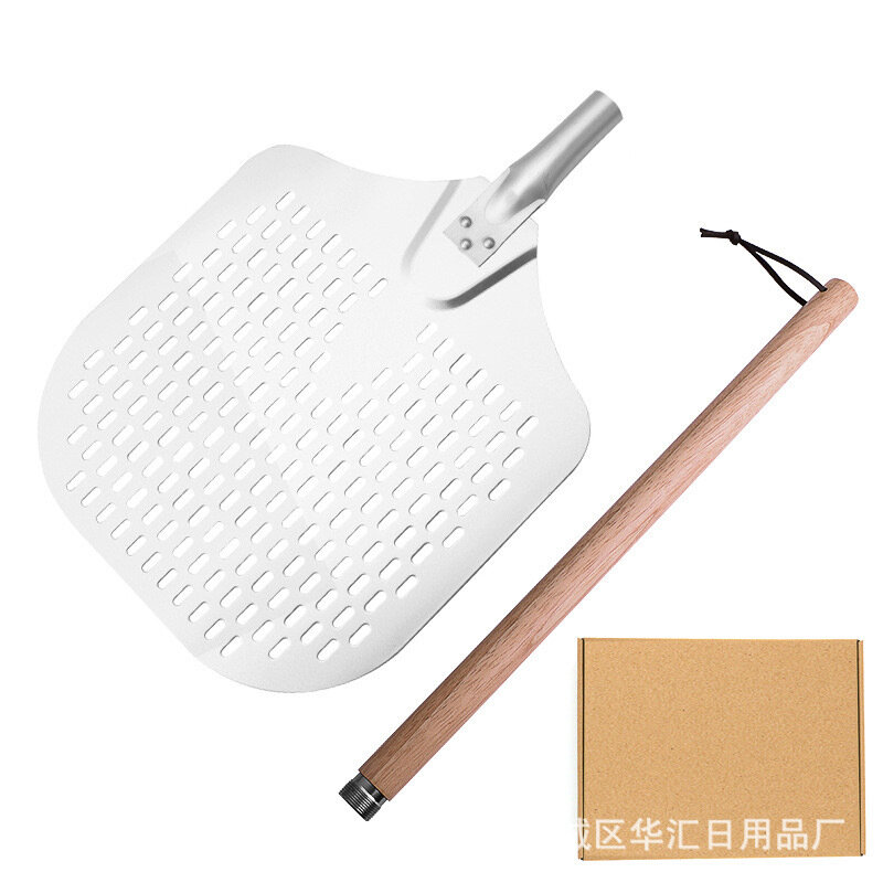 Пицца-лопатка Amazon 12inch 14inch европейского и американского стиля, квадратная, из дуба, с длинной ручкой, алюминиевая, съемная, для переноса в духовку, большая