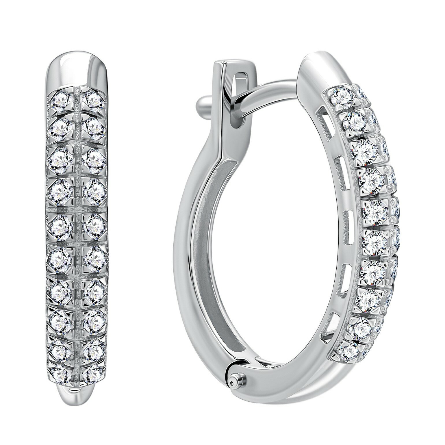 Серьги, золото, 585 проба, бриллиант