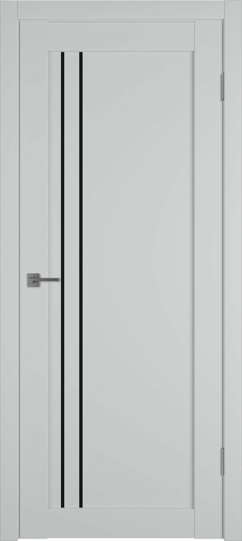 Е 33 Эмалекс серый Лакобель черный 900*2000 (дверное полотно)