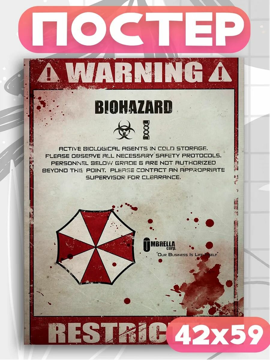 Постеры на стену для интерьера Umbrella, плакат 1шт, А2 размер.