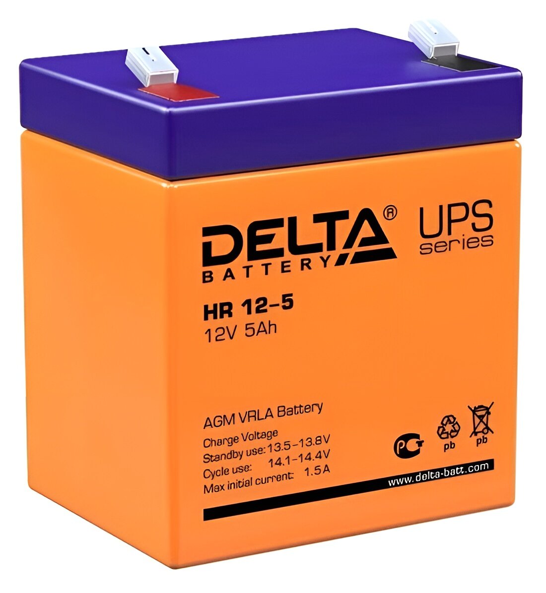 Аккумуляторная батарея Battery Delta HR 12-5 voltage 12V, 33 мОм