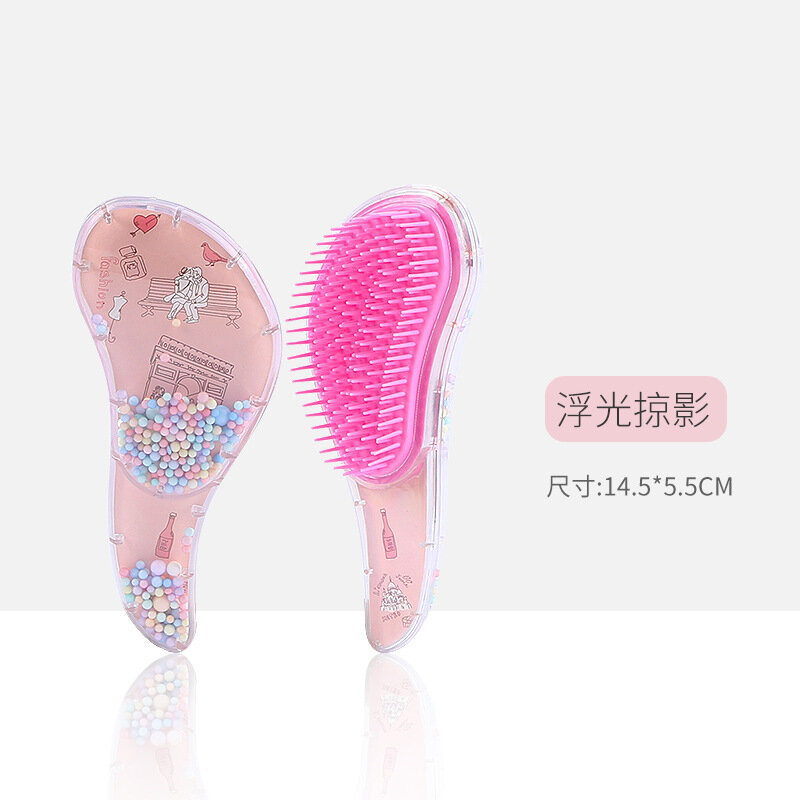 Новая прозрачная расческа, анти-заколка, массажная расческа, гладкая расческа для волос, милая пластиковая расческа, детская расческа с мультяшным дизайном