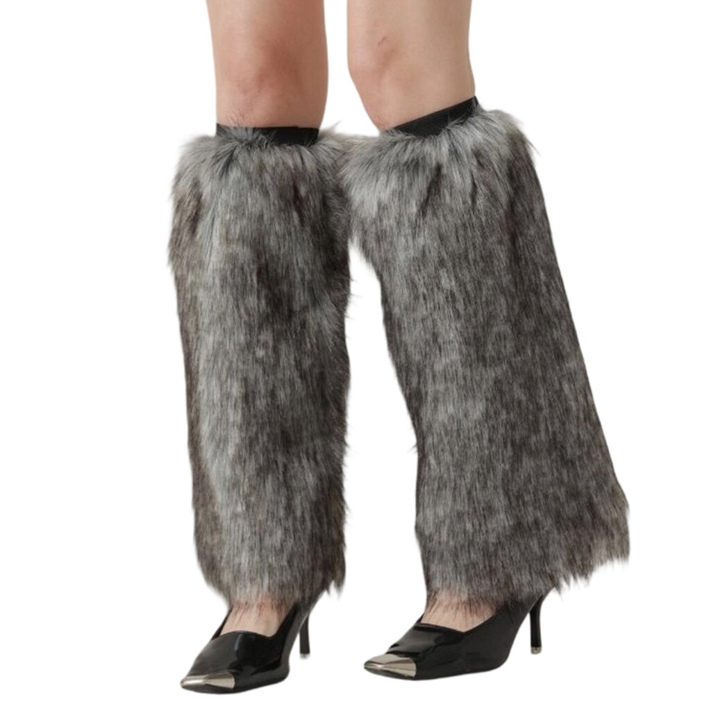 Реалистичные волчьи меха, гетры для косплея, костюм с рукавами, пушистые плюшевые чулки