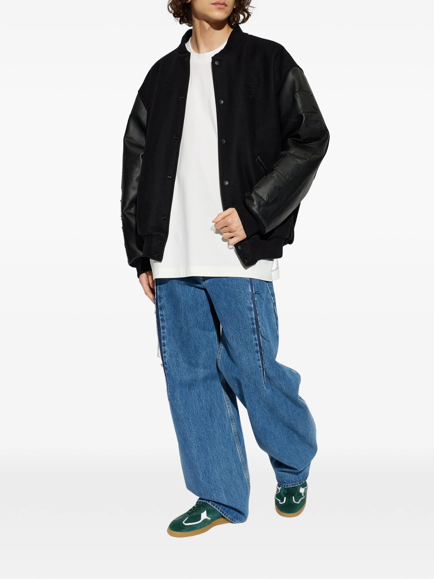 Куртка Vetements Star-print embossed bomber jacket, размер 52, black/black — фото 1