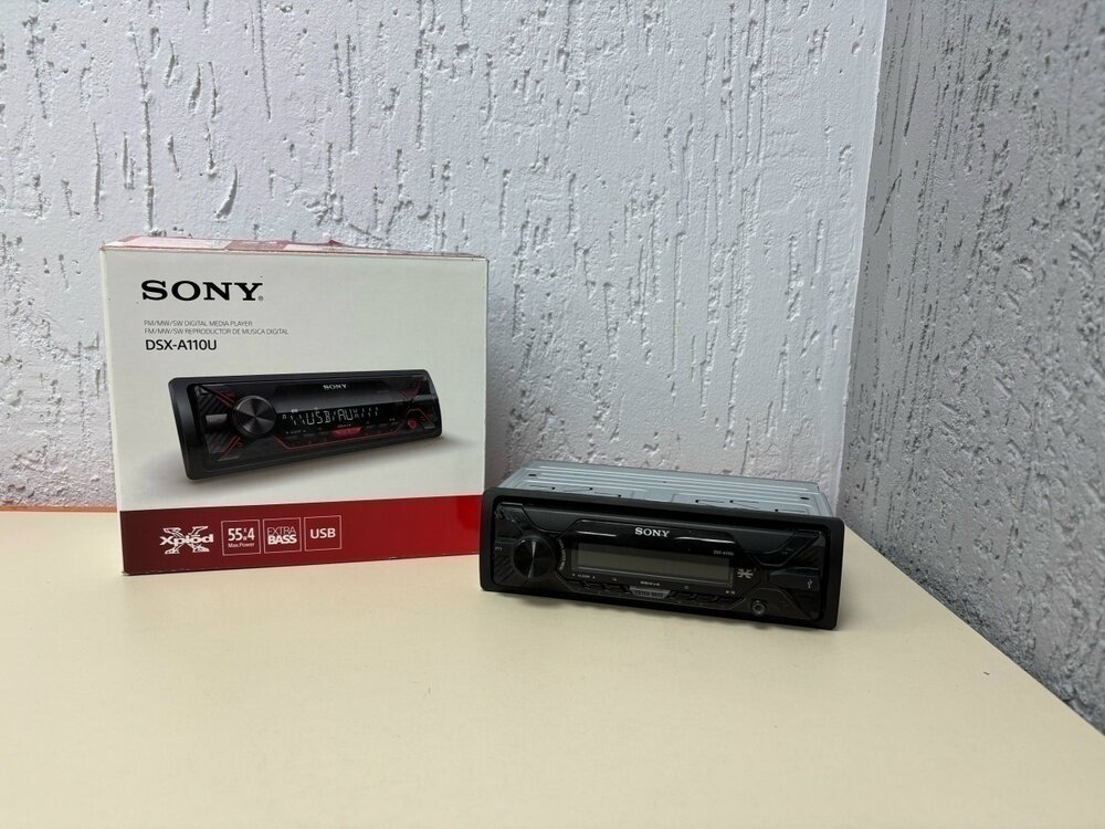 Автомагнитола SONY DSX-A110U, 4 x 55вт, USB, AUX, красная подсветка, б/у, уценка