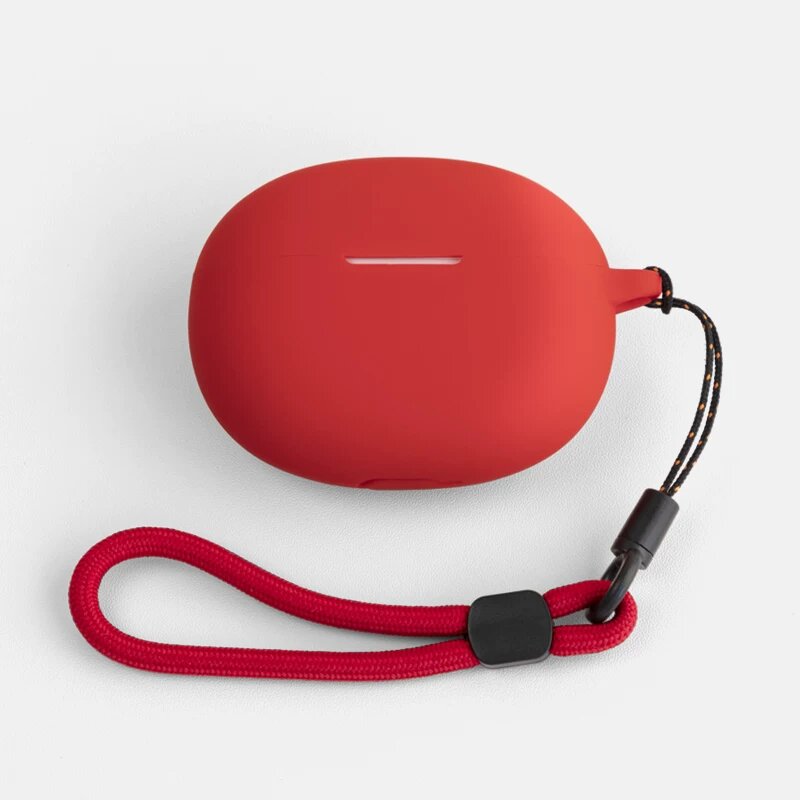 Прочный защитный чехол для наушников Honor Earbuds X5, красный с красным шнуром для смелого акцента