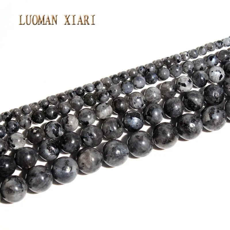 Бусины лабрадорит LUOMAN XIARI, 10 мм, 34-37 шт