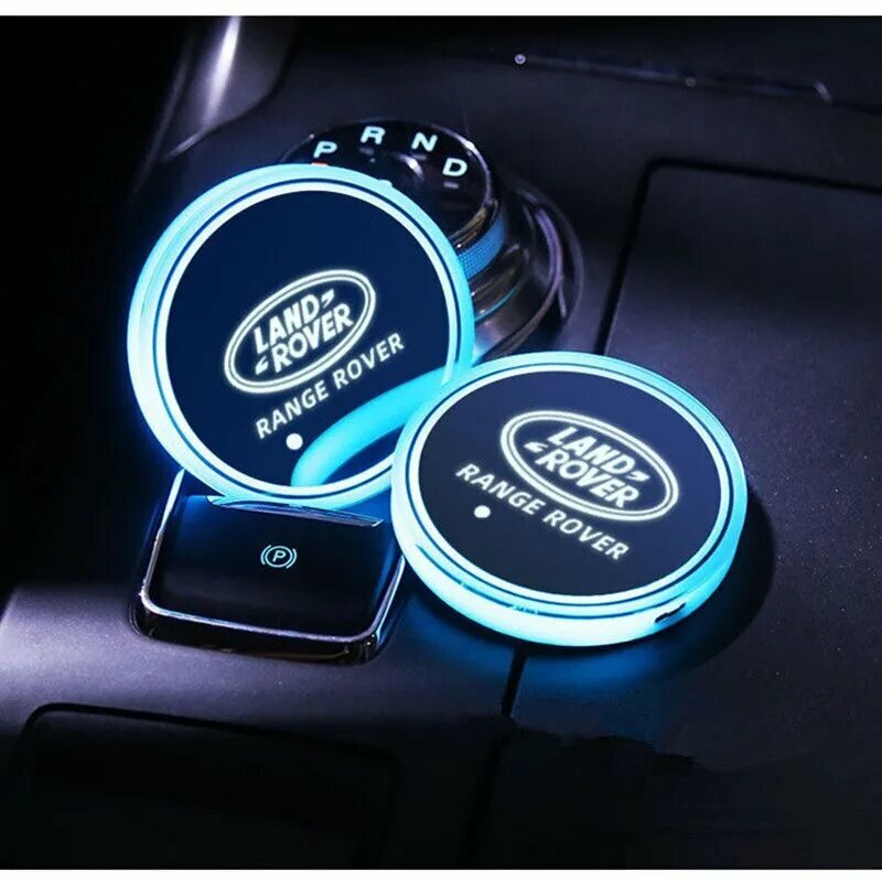 LED подстаканники странник земли/Land Rover Freelander Range Rover L322 L405 Sport 3 4 L494 L551 2шт автомобильные коврики с подсветкой и USB зарядкой