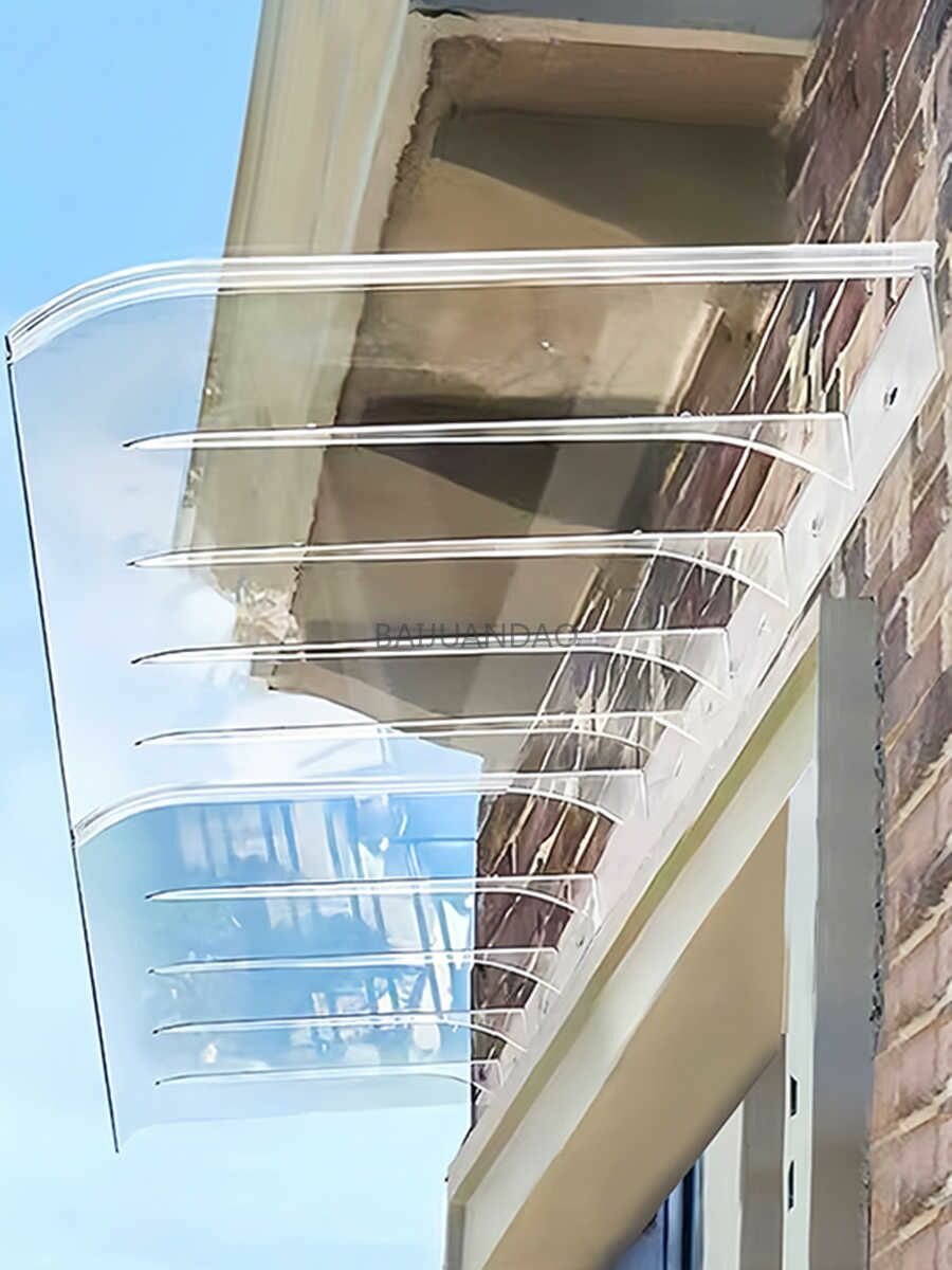 Навес над крыльцом, защита от дождя, прозрачный, удлинение 40 см, защита от УФ-излучения