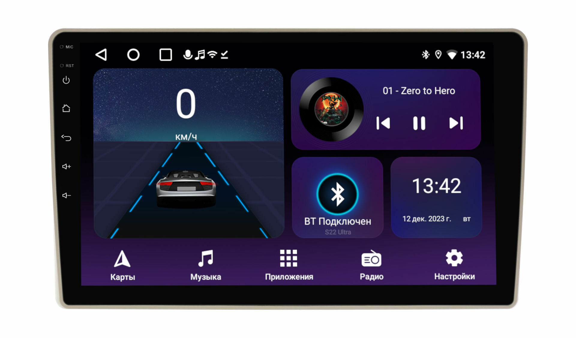 Магнитола Toyota Sienta 2003 - 2015 9 дюймов, 2/64GB, 4 ядра, Wi-Fi, Android 9 / Wide Media