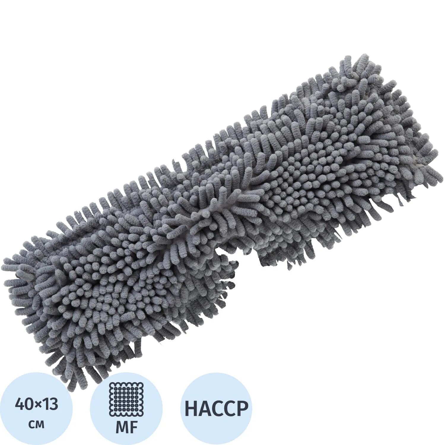 Насадка МОП SYR супервпитывающая креп под рамку 40см серая 994598