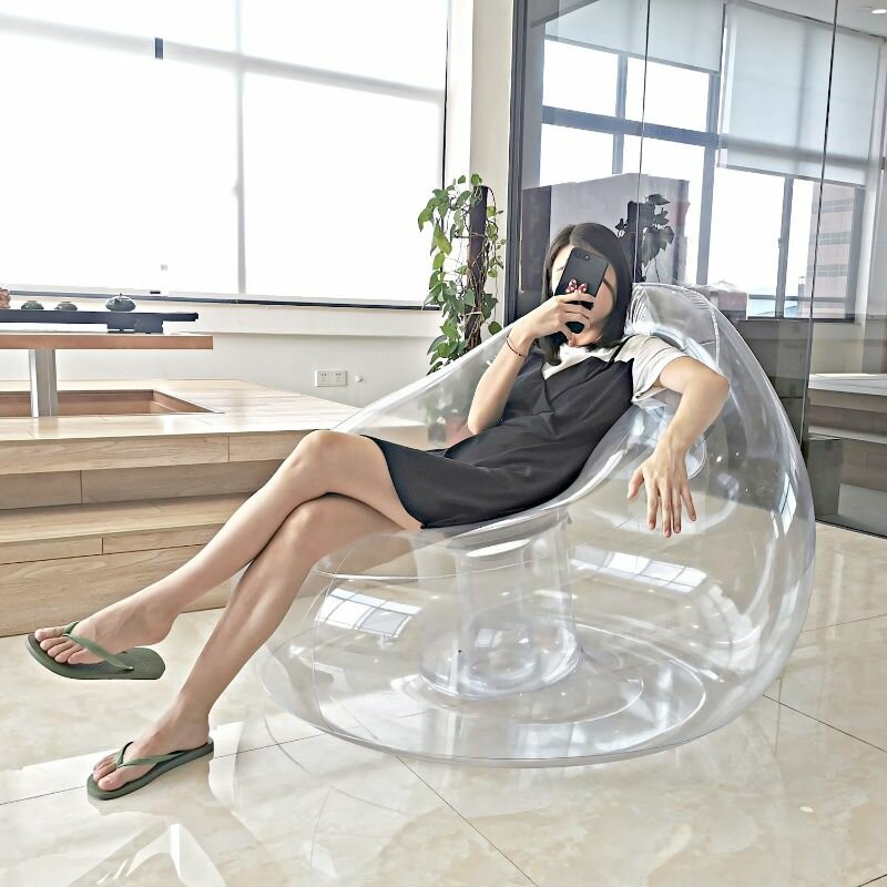 Прозрачный надувной диван, ленивый диван для одной спальни, маленький милый диван для арендного дома, подарок на День святого Валентина, день рождения, DIY