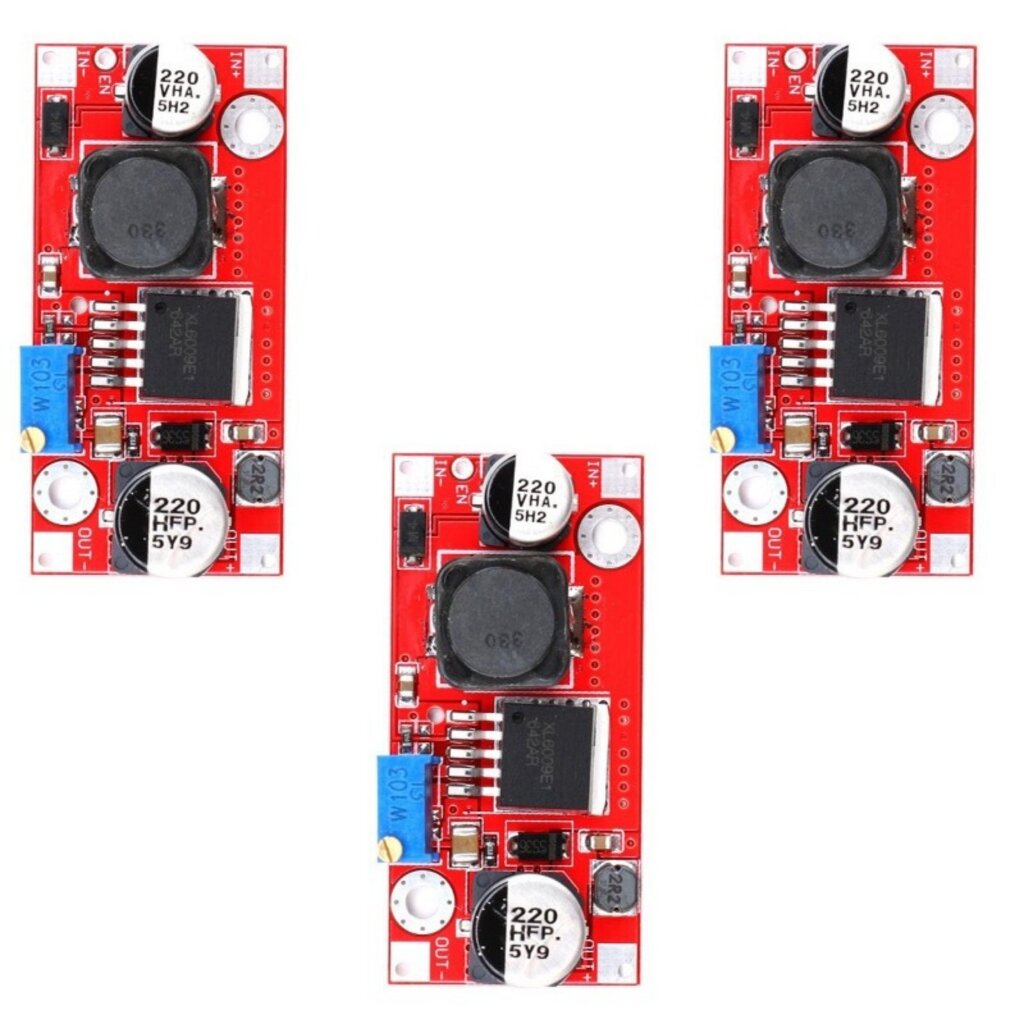 3 Модуля питания XL6009 DC с регулируемым понижающим преобразователем постоянного тока