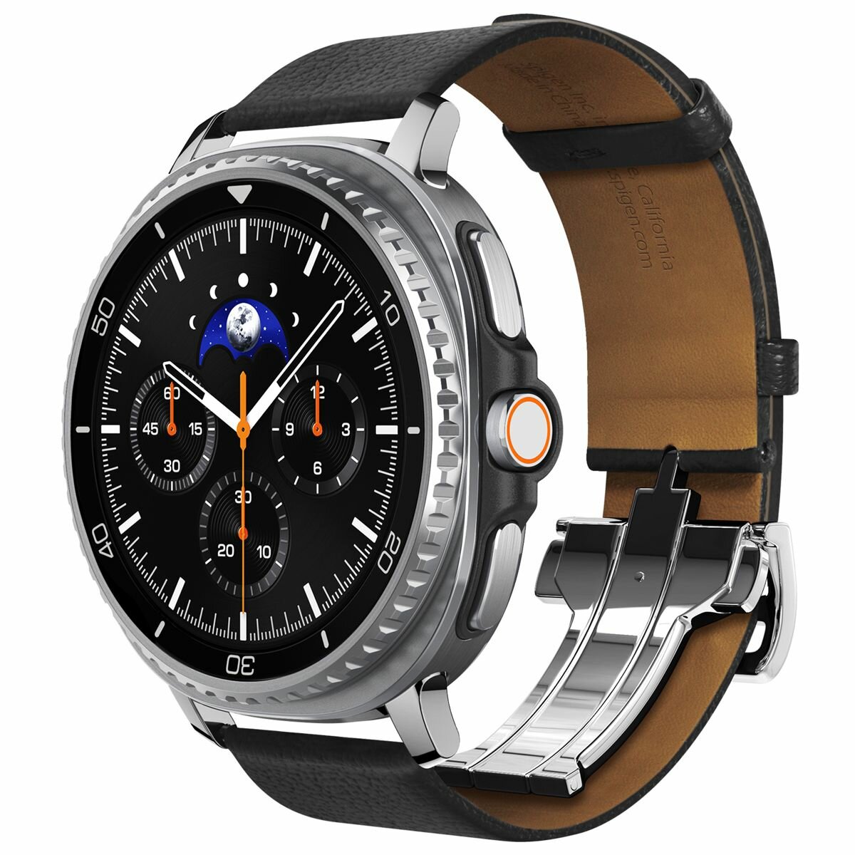 Ремешок Spigen на Samsung Galaxy Watch 8 (46/44/40 mm) (AMP10119) Enzo Band / Спиген ремешок для Самсунг Галакси Вотч 8 Черный