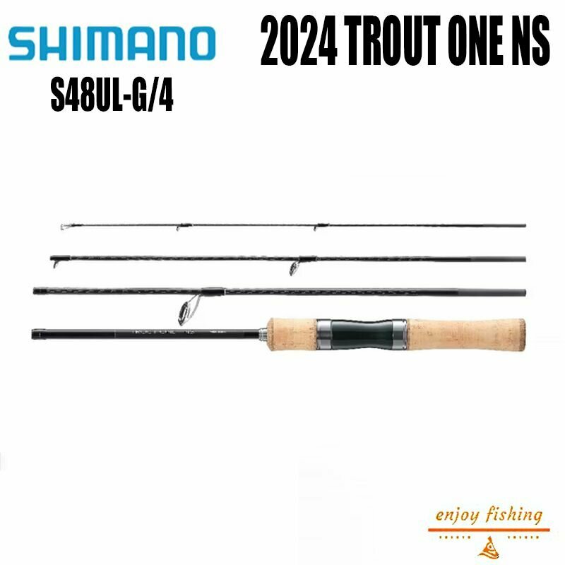 SHIMANO 2024 TROUT ONE NS S48UL-G/4 Пресноводная Морская Вода Удочка Для Ловли Рыбы