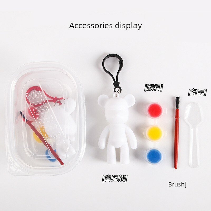 Детские гипсовые куклы для творчества, белые заготовки для раскрашивания, мини-игрушки для рисования в пакетиках,