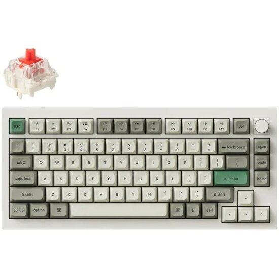 Клавиатура Keychron Q1 Max, Red Switches, беспроводная, Shell White (Q1M-P1P-RU)